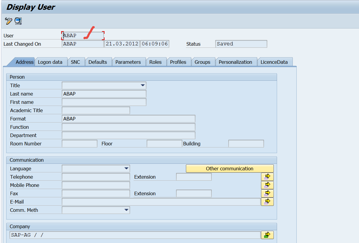 TECHSAP : SAP Standard Function Module to get USER Details
