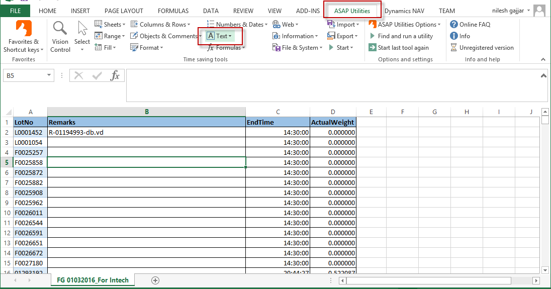 Nilesh Gajjar Business Central NAV Delete Line Feed New Line Tab Special Character 