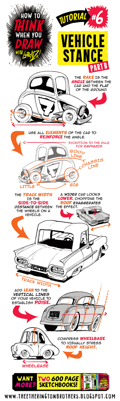 The Etherington Brothers: How to THINK when you draw VEHICLE STANCE ...