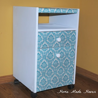 Home Made Haven: Fabric Covered File Cabinet Tutorial