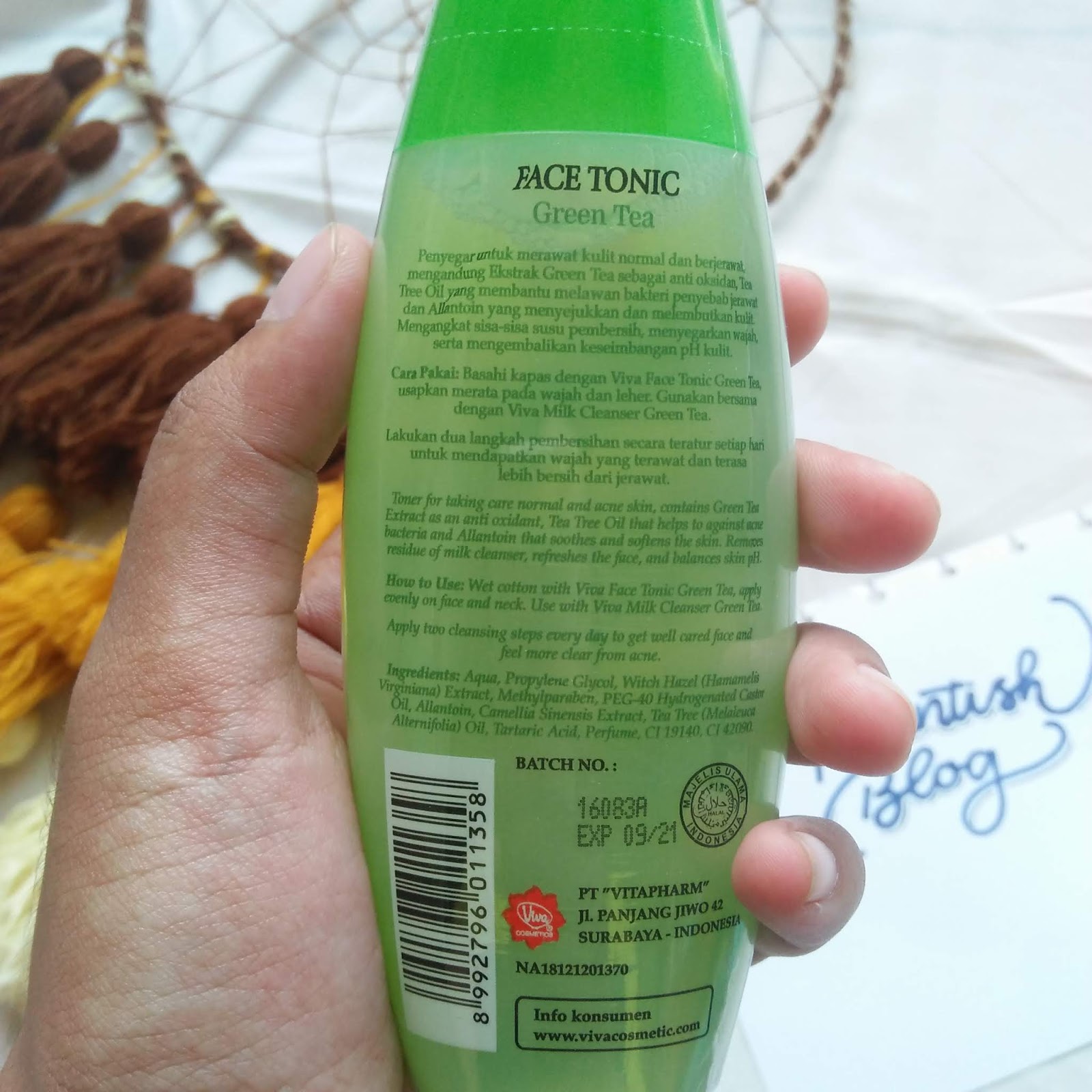 [Review Produk] Face Tonic Viva Green Tea
