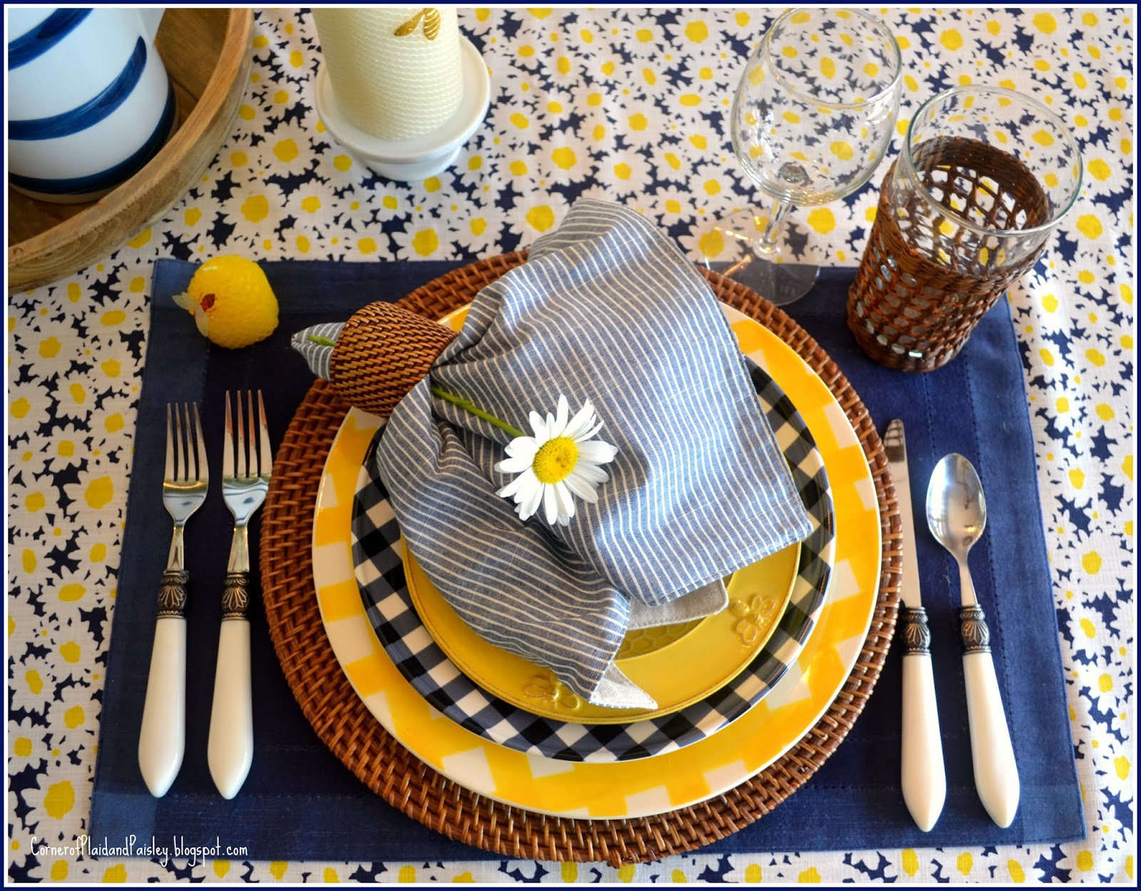 Lazy, Daisy, Crazy Days of Summer - Corner of Plaid and Paisley