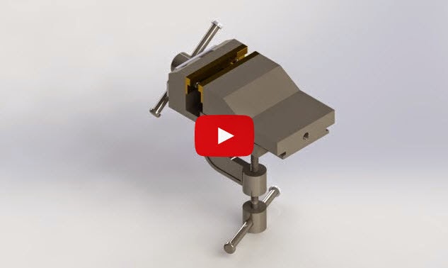 How to create Mechanical Clamp Vise With Download Link in Solidworks ...