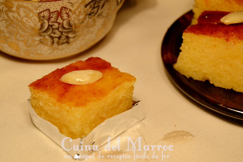 Receptes de cuina del Marroc: Basboussa, bescuit de sèmola