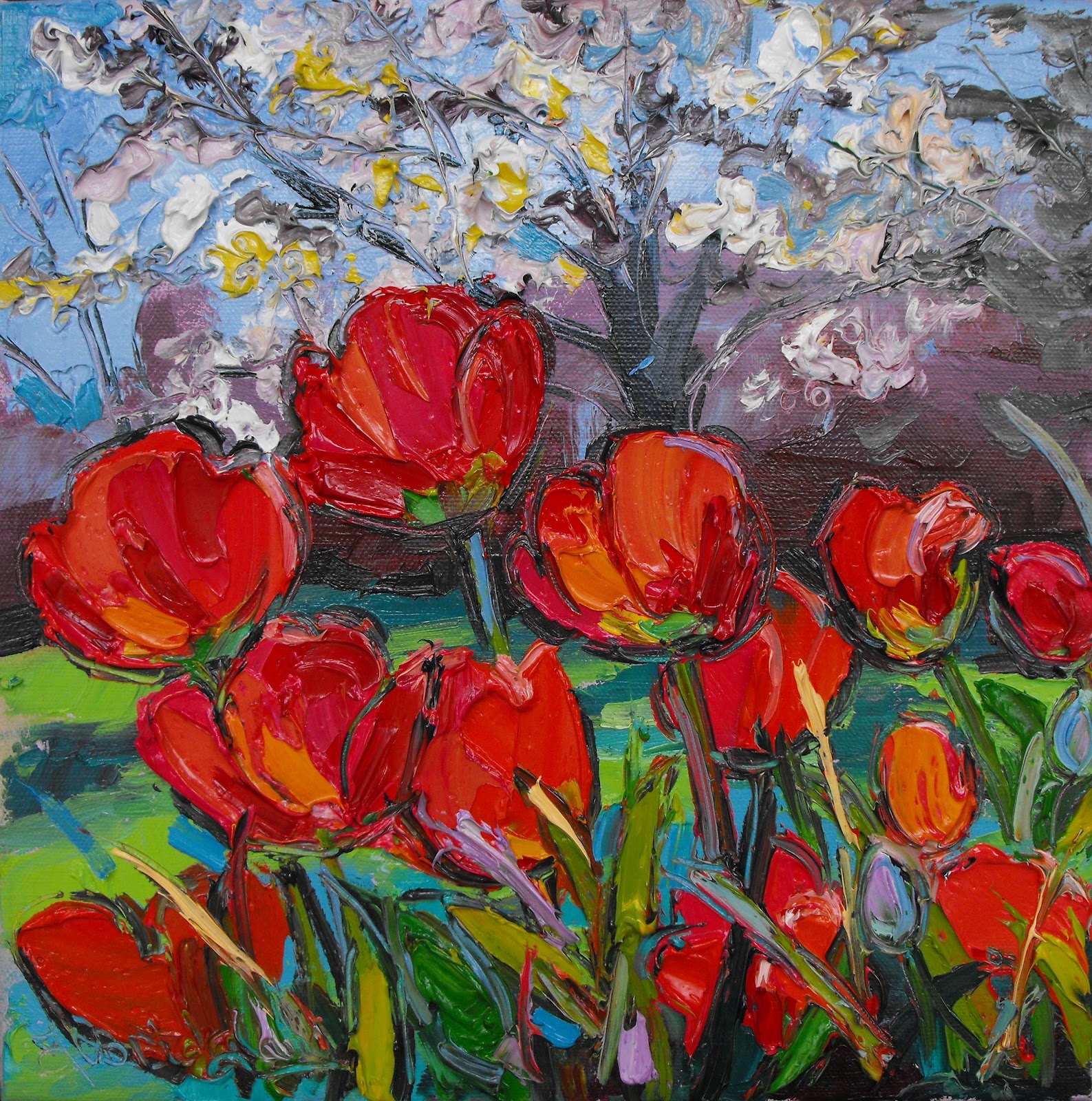 Judith I Bridgland: Painting Tulips