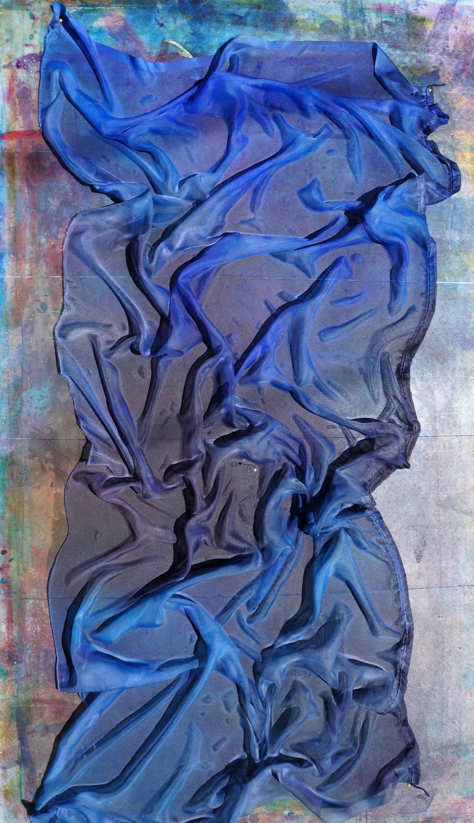 Ginger Wilson: Puddle painting fabric