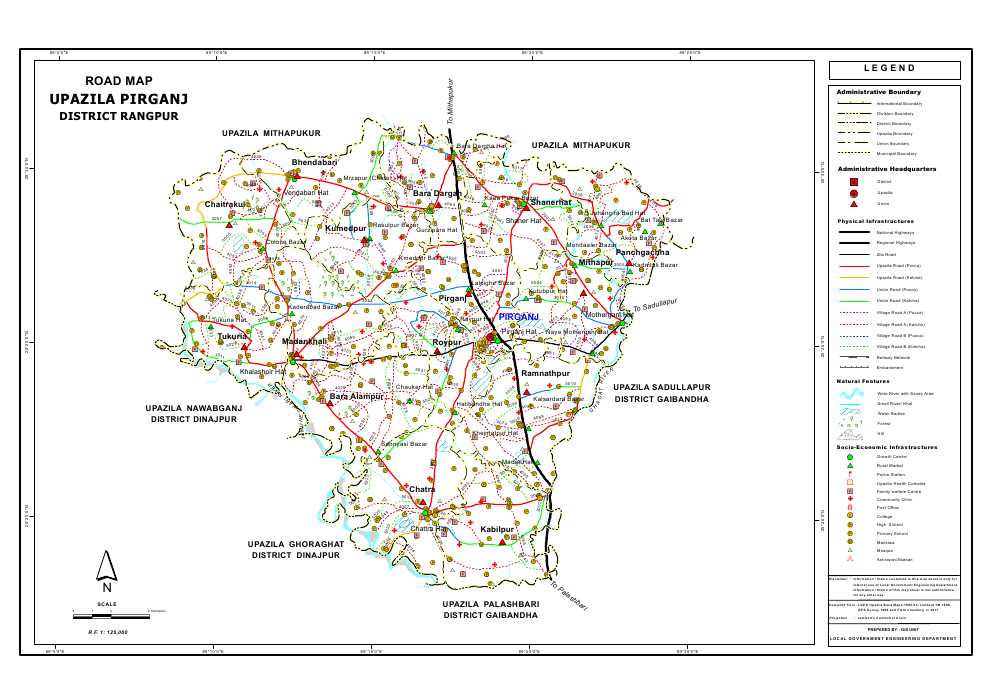 Mouza & Land Use Maps of Pirganj Upazila, Rangpur, Bangladesh - Tourism ...