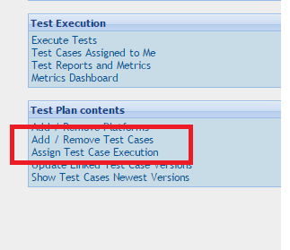 Execution of test cases in TestLink