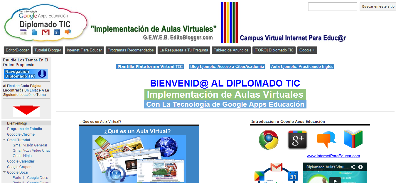 HERRAMIENTAS WEB: CAMPUS VIRTUAL INTERNET PARA EDUCAR