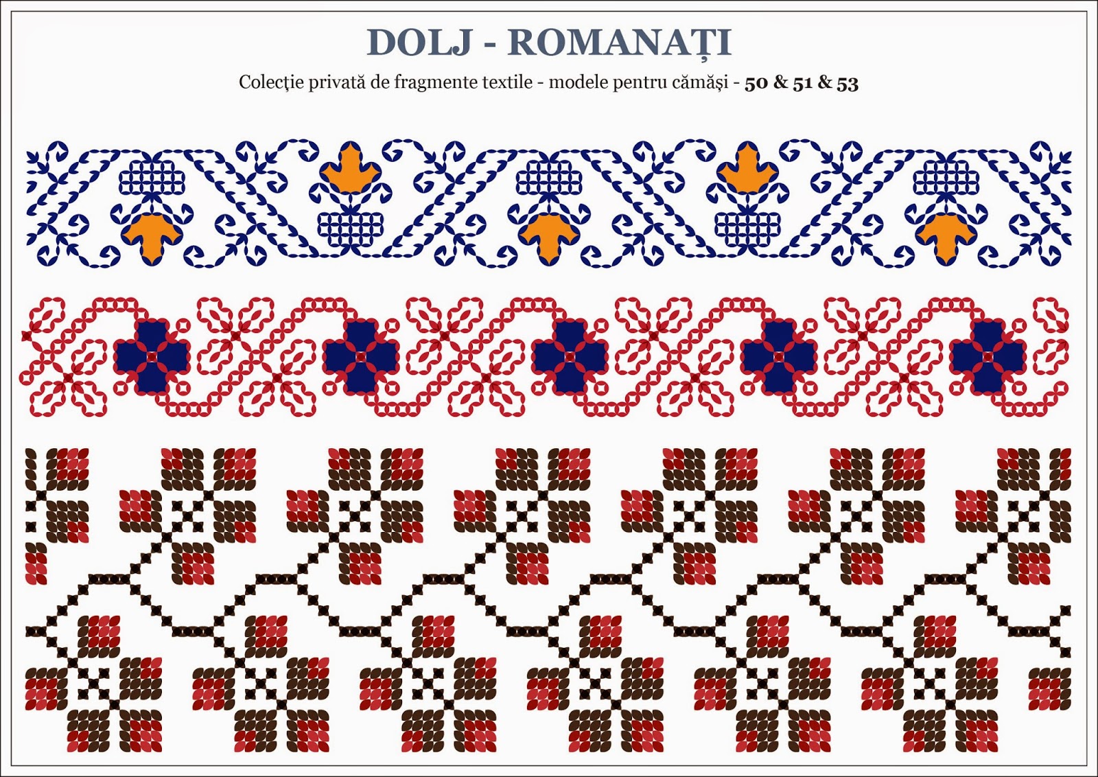 Semne Cusute: motive traditionale romanesti - OLTENIA, Dolj - Romanati