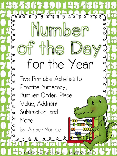 School Is a Happy Place: Number of the Day for the Year: FREE Math ...