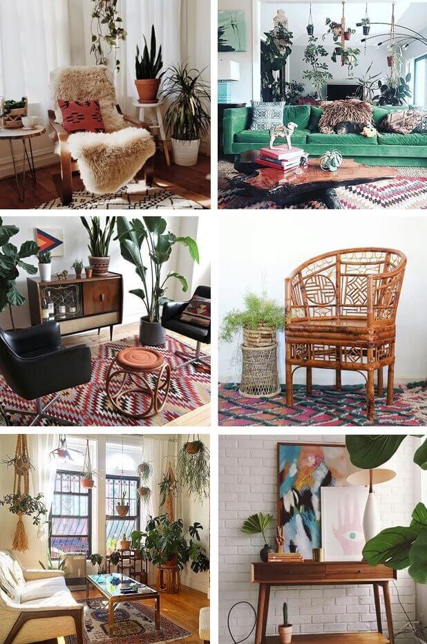 O estilo boêmio (boho) e as plantas. Inspire-se! - Conceito de Estilo