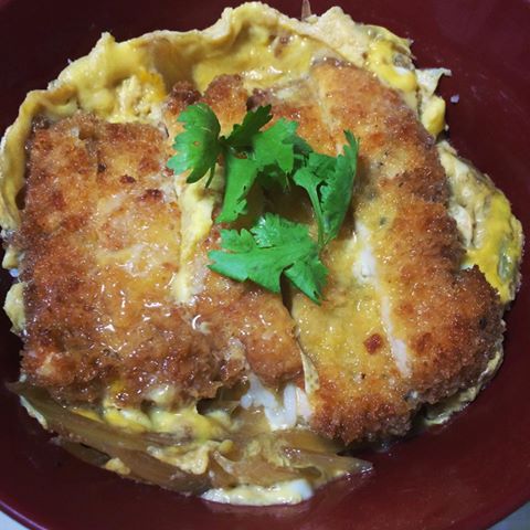 Hirekatsu Donburi (Fried Pork Loin with Egg Ricebowl) by Miya K Soh