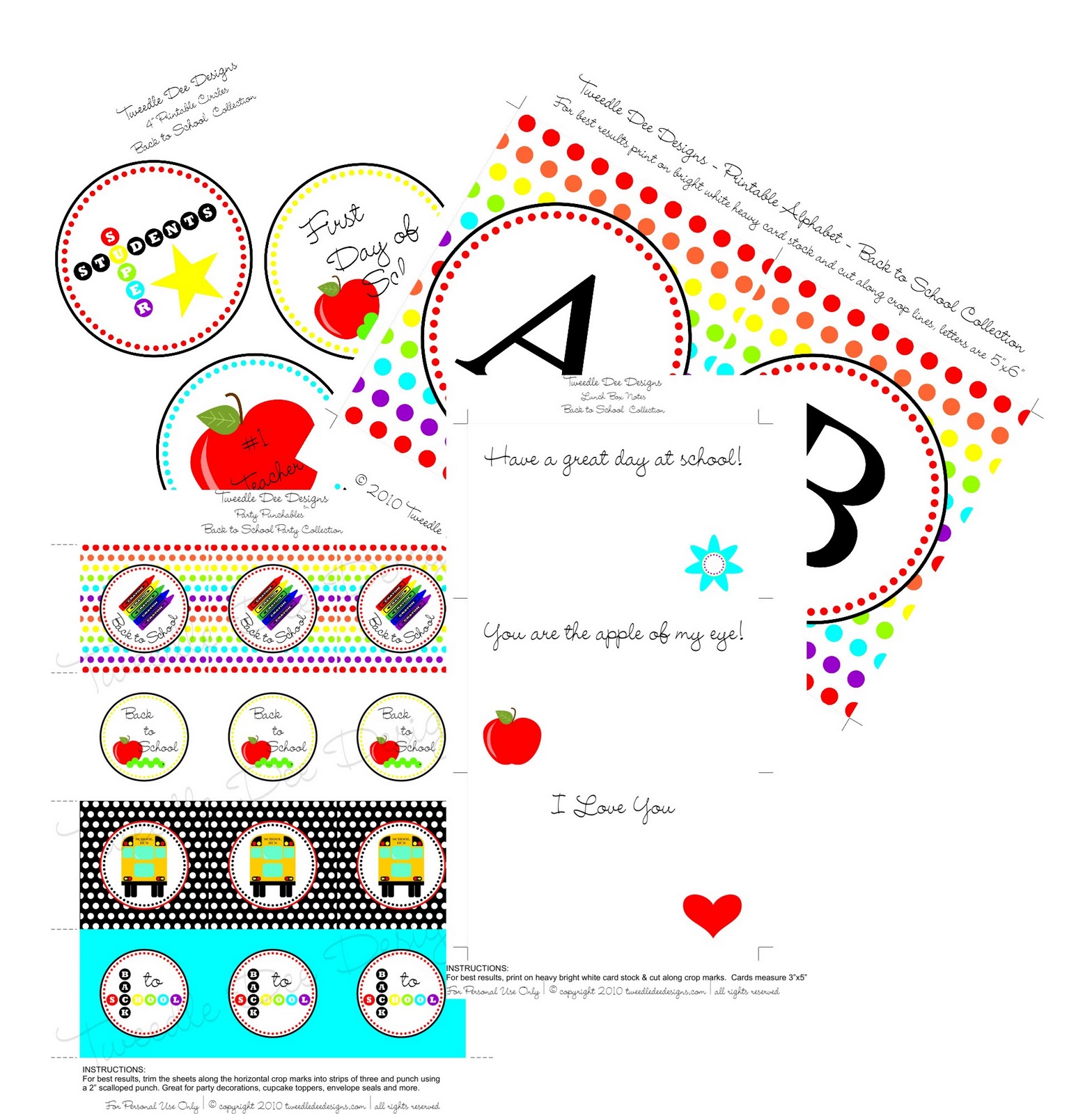 Freebie - Sweet Treat Back To School Printables - 24/7 Moms