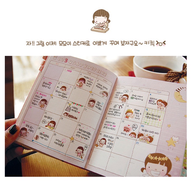 The Gift Collage: Momoi Cute Girl Mini Stickers