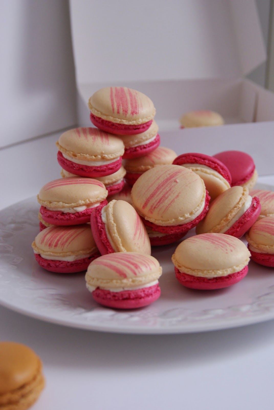 Macarons vanille/framboises