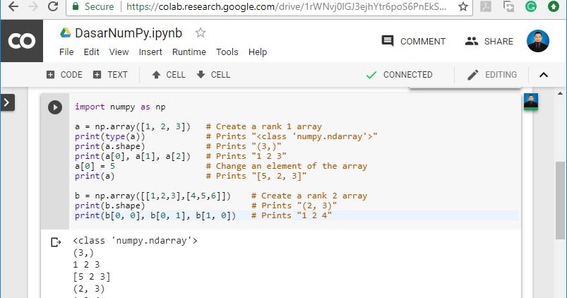 Tutorial Dasar NumPy