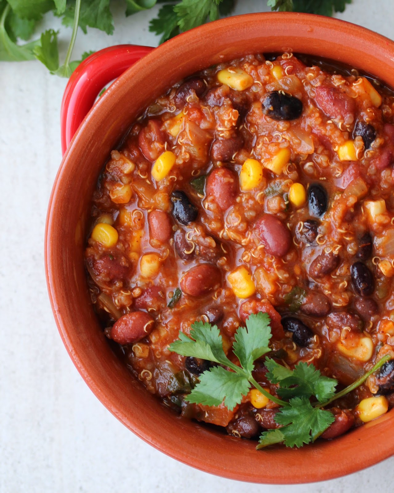 Au gré du marché: Chili végétarien au quinoa