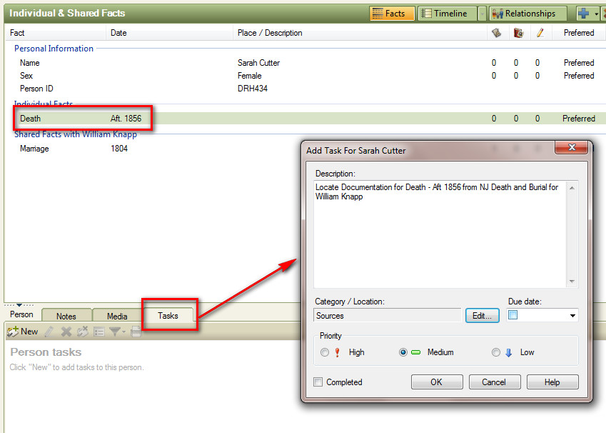 Family Tree Maker User: Genea-Musings - Knapp in 1850
