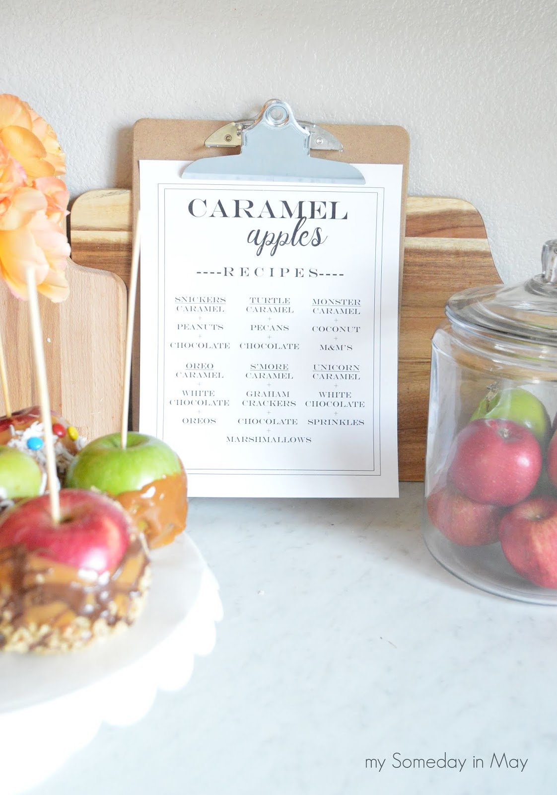 Caramel Apple Recipes Printable - My Someday in May