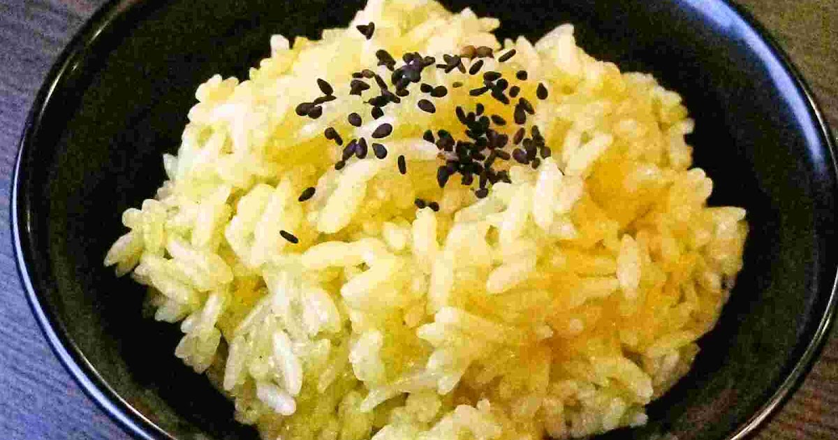 Recipes for Tom: Kuchinashi gohan / ohan / steamed rice colored with ...