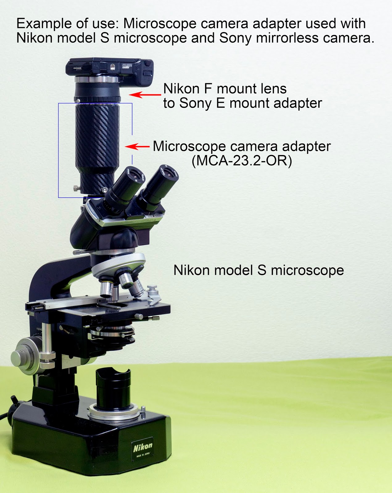 Microscope camera adapter for 23.2 mm camera port (MCA-23.2-OR)