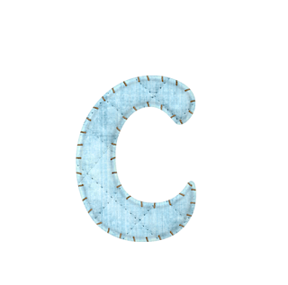 Alfabeto Celeste con Puntadas. - Oh my Alfabetos!