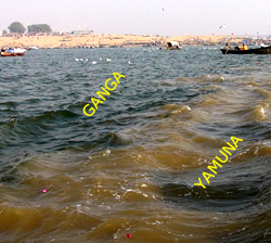 my poems: Confluence of three rivers( Triveni Sangam)