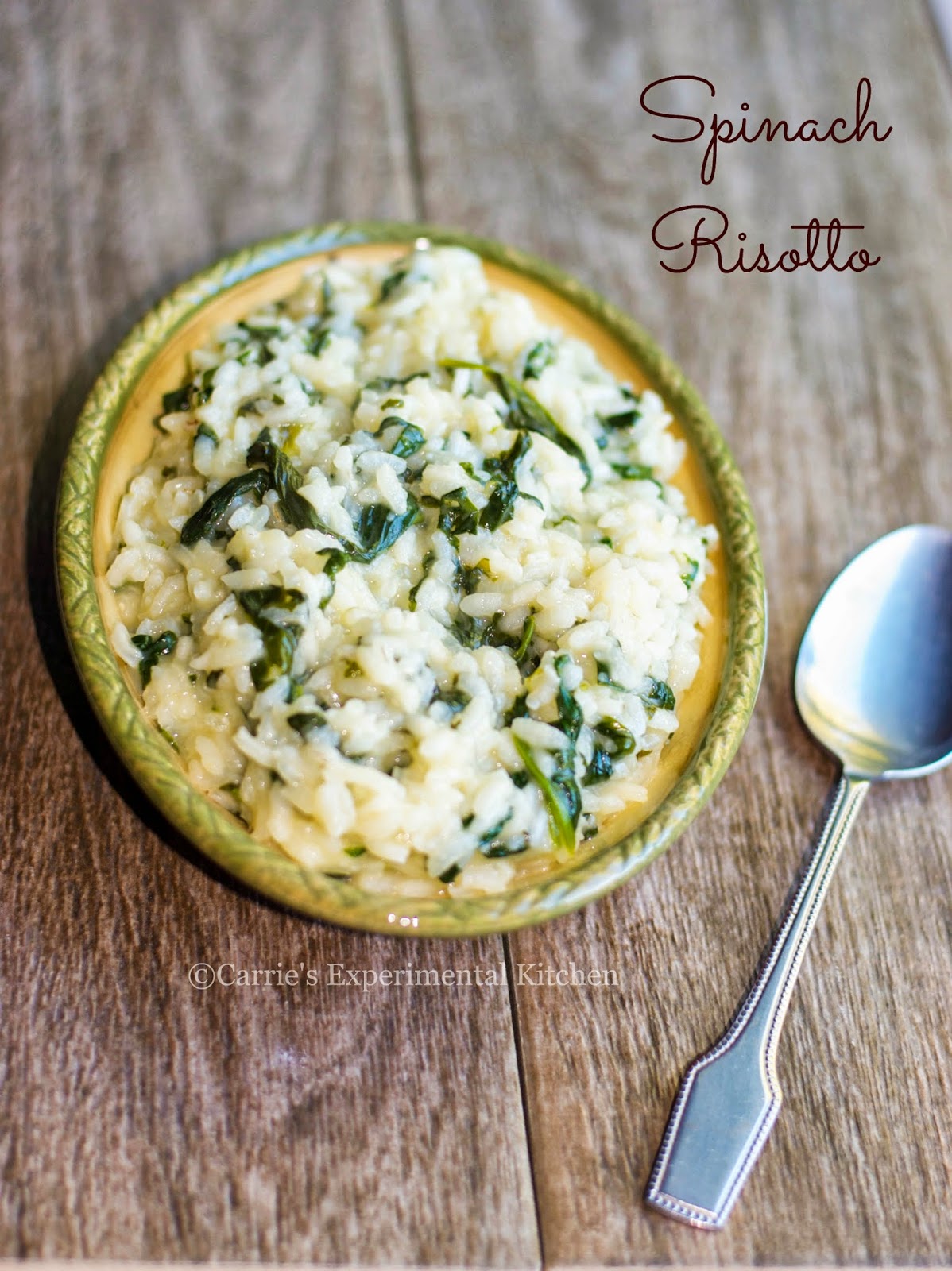 Creamy Spinach Risotto | Carrie’s Experimental Kitchen