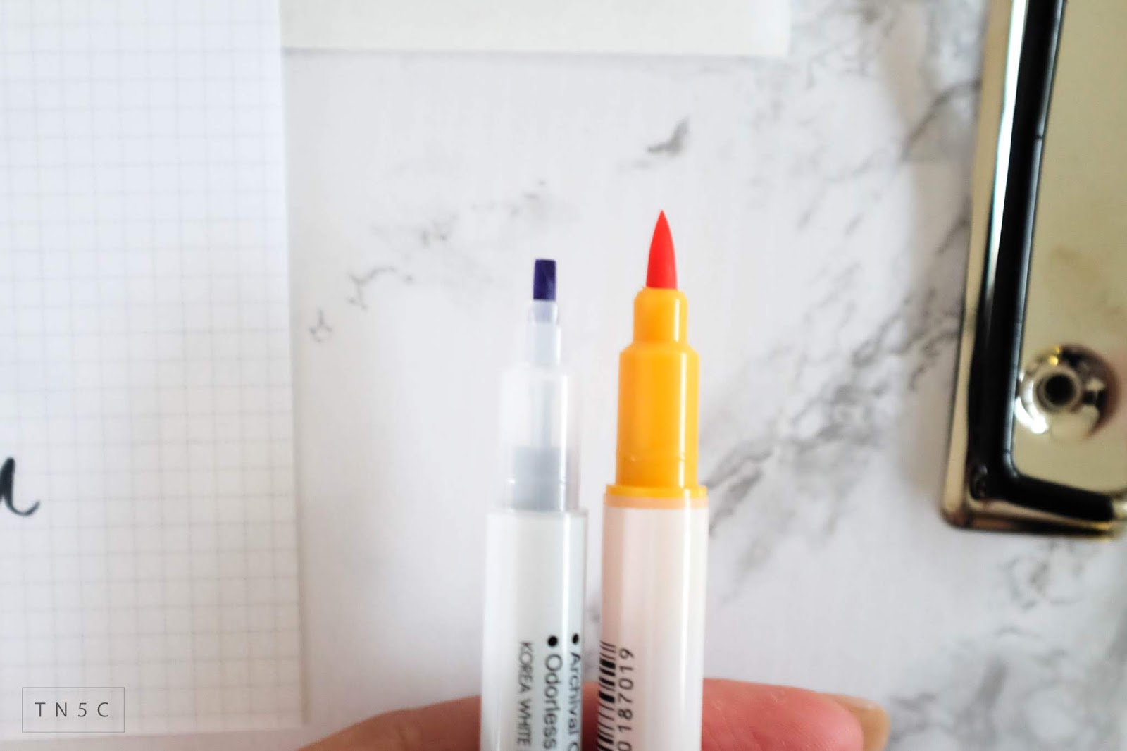 Review: Daiso Korea Calligraphy Pens ~ The Number 5 Co.