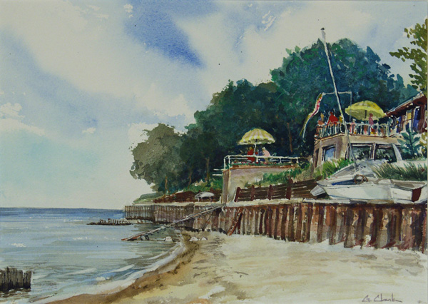 Traveler's Sketchbook Art by George C. Clark: A HOUSE IN THE INDIANA DUNES