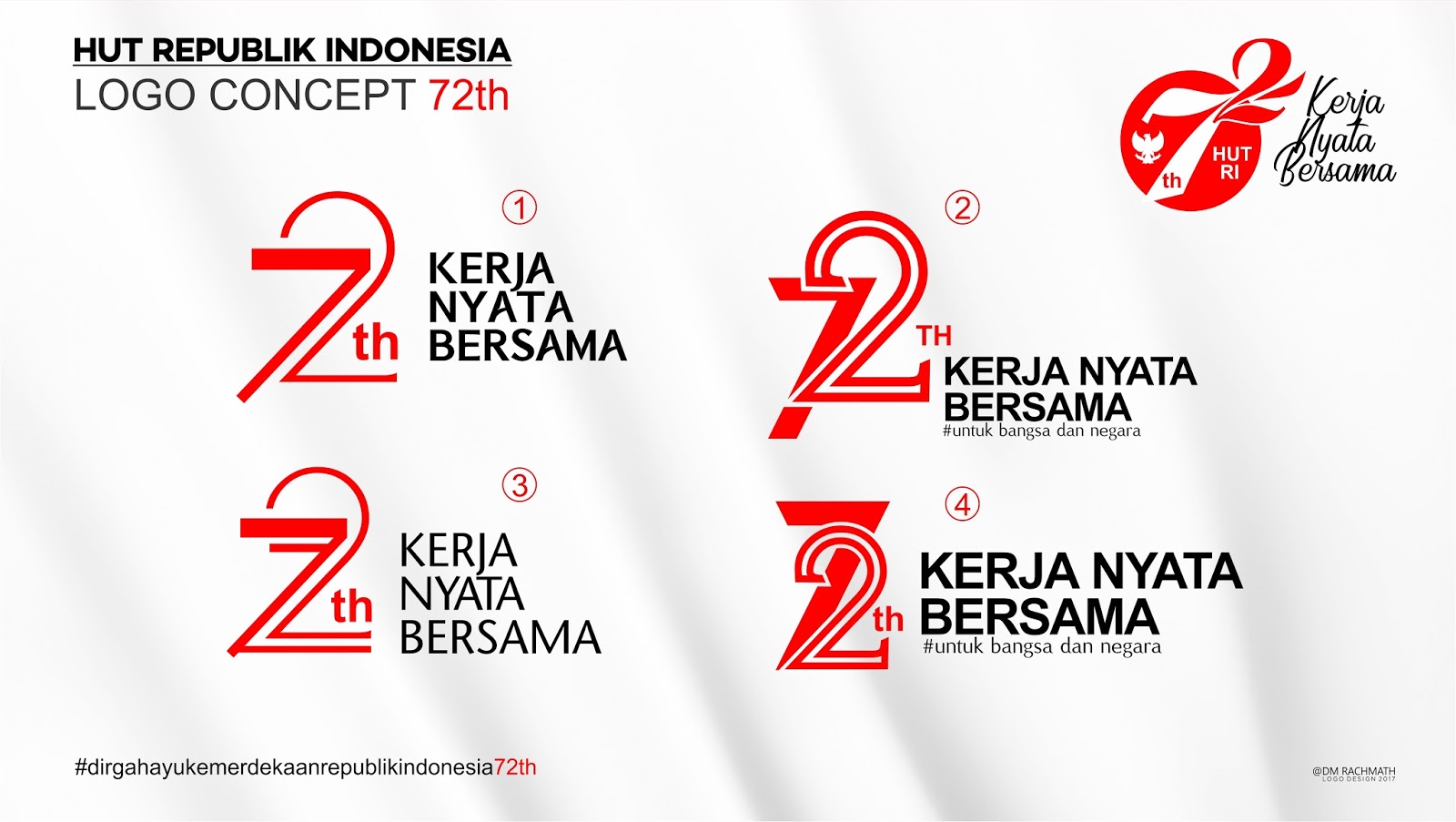 HUT RI 72 LOGO | Imahku Studio | Imahku Desain