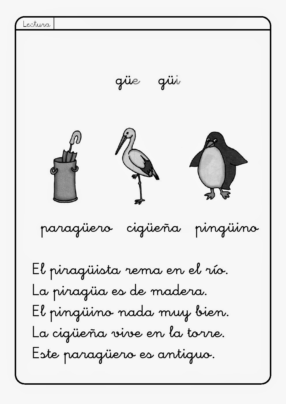 Letra G | g (gue, gui / güe, güi) ~ La Eduteca