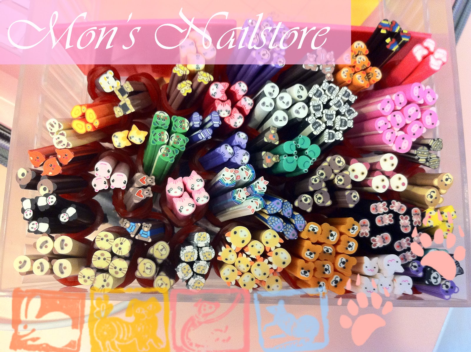 Mon's Nail: Fimo Canes