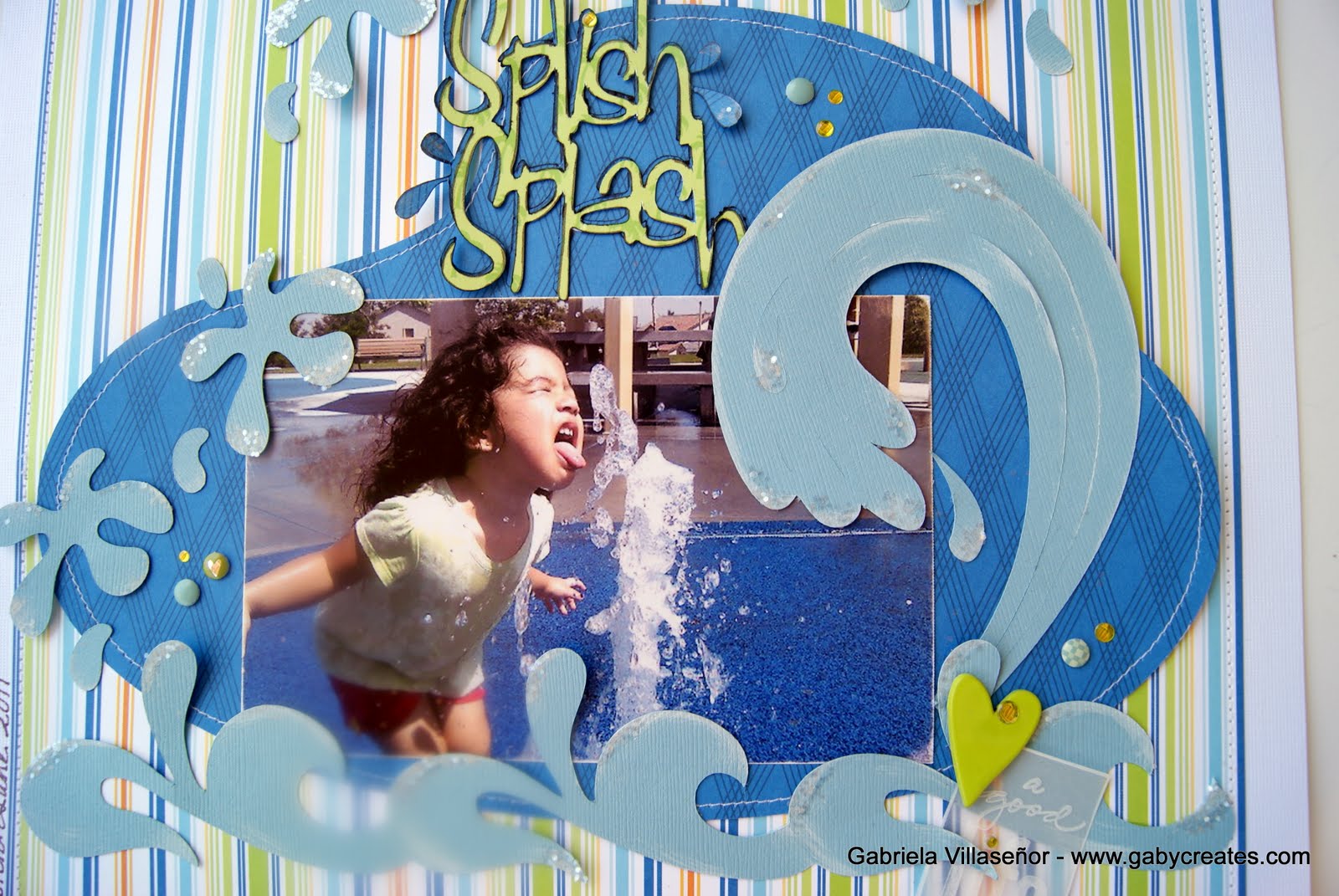 WWW.HappyNScrappin.com: A Splish Splash Layout with Queen & Company ...
