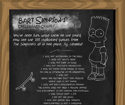 My Short Stories: Todo lo que Bart ha escrito en la pizarra en los 500 ...