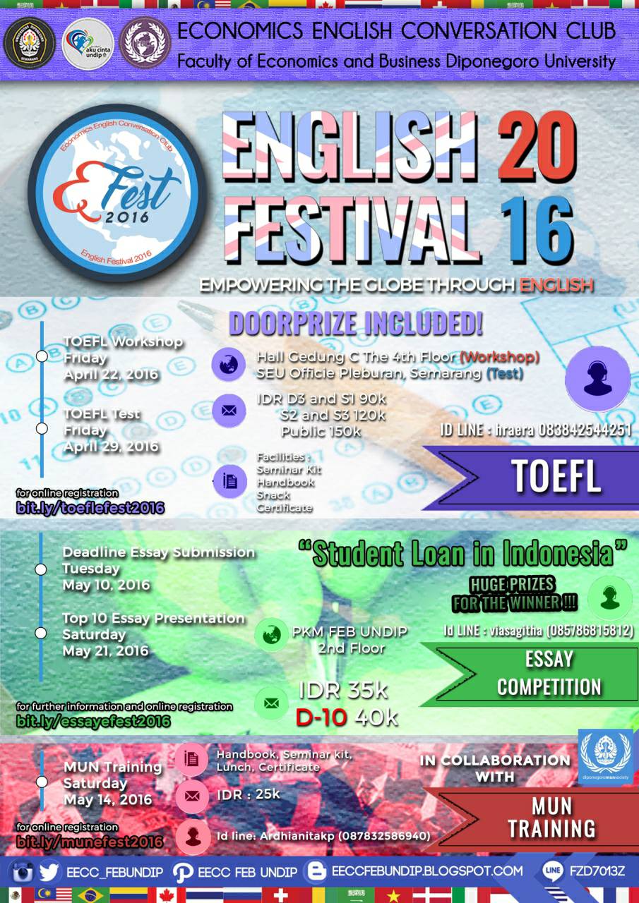 English Festival 2016 ~ EECC FEB UNDIP