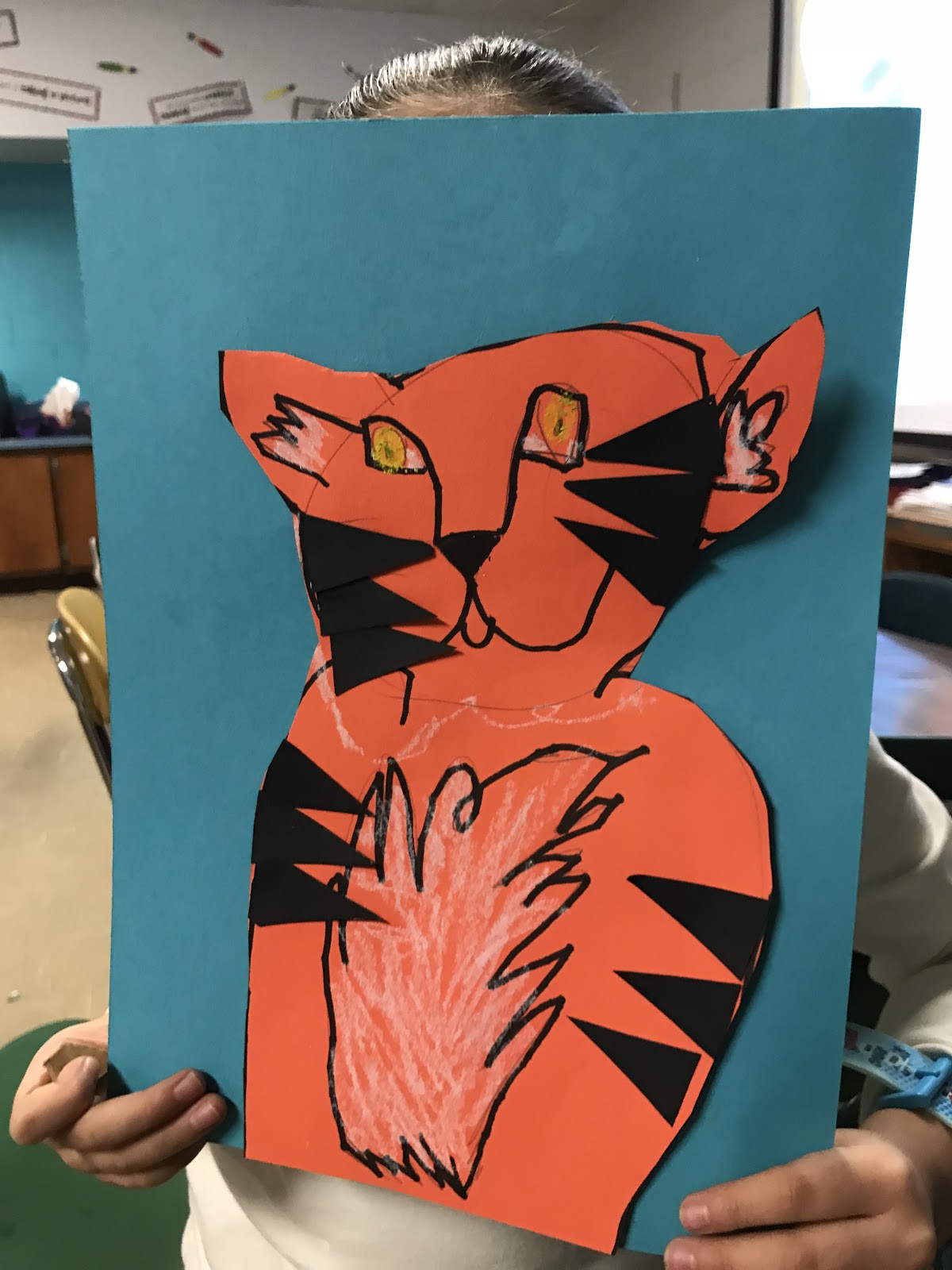 Elements of the Art Room: Kindergarten Tiger Collage