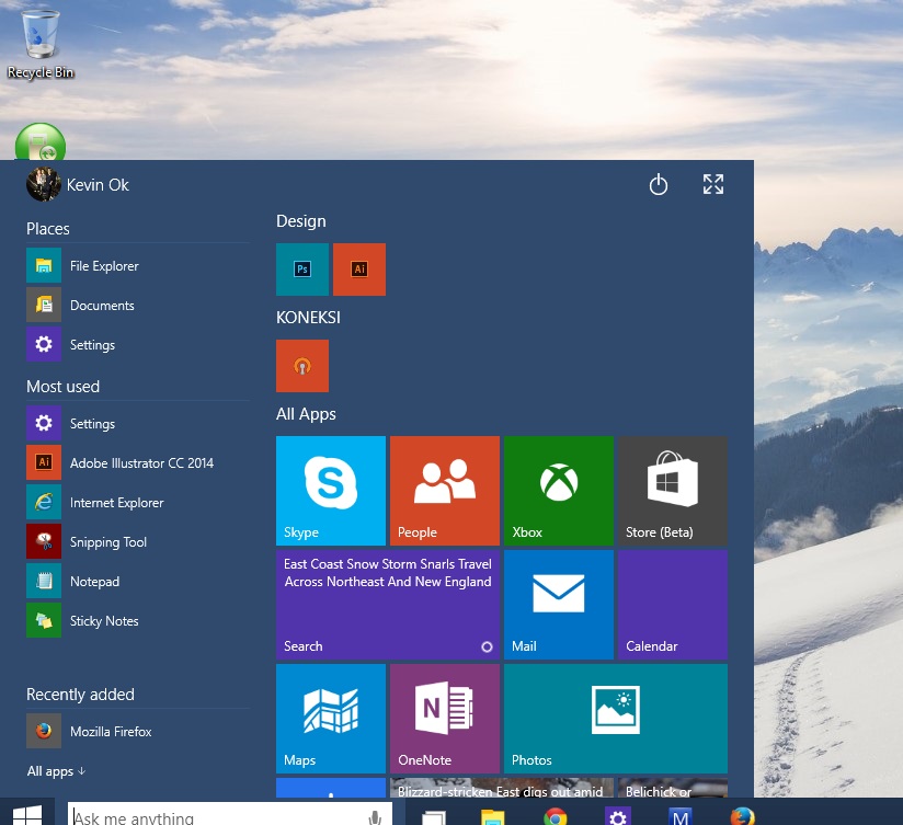 Tampilan baru Windows 10 Technical Preview | Part 2 - kucingtekno.com