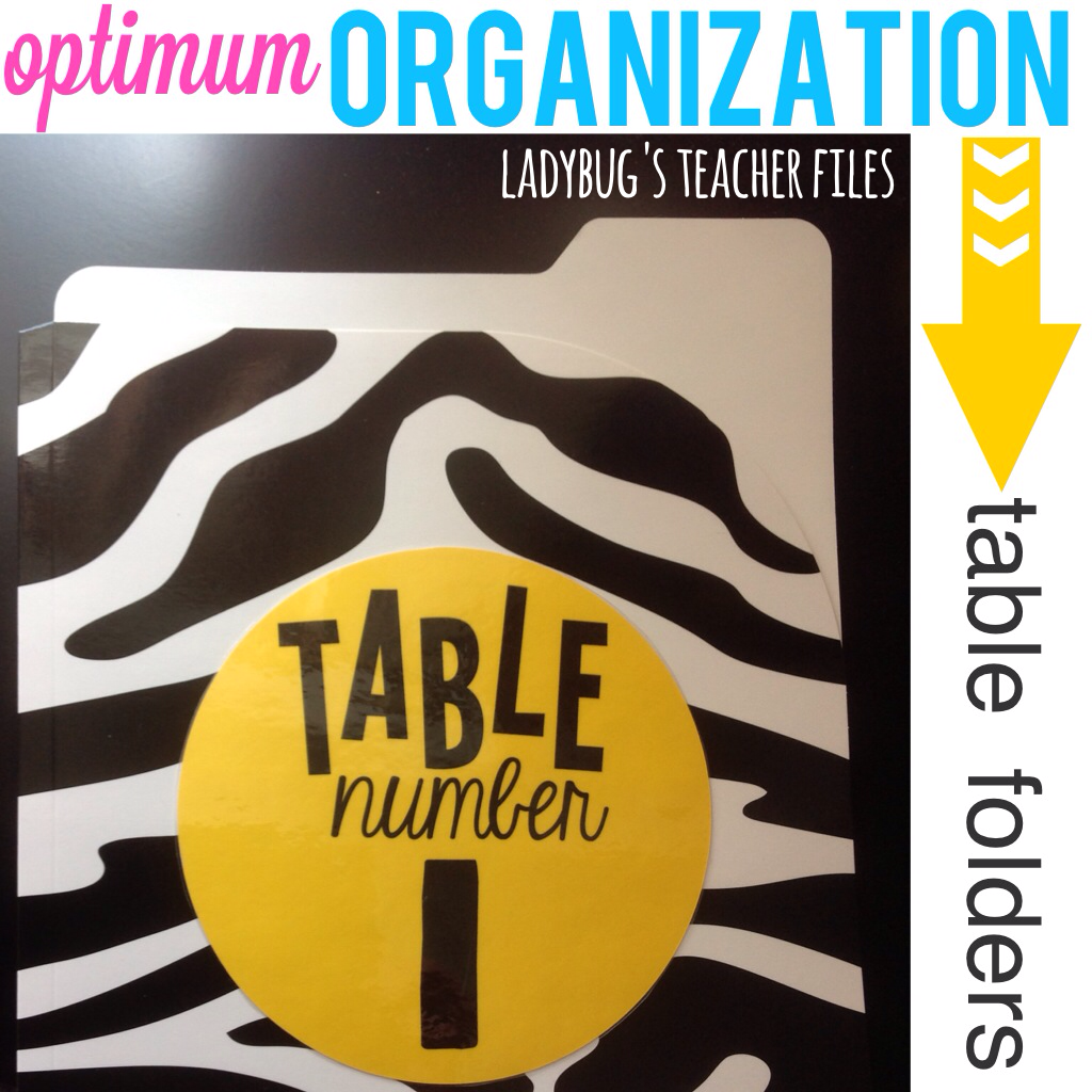 Pass Out Assignments Ahead of Time with Table Folders - Ladybug's ...