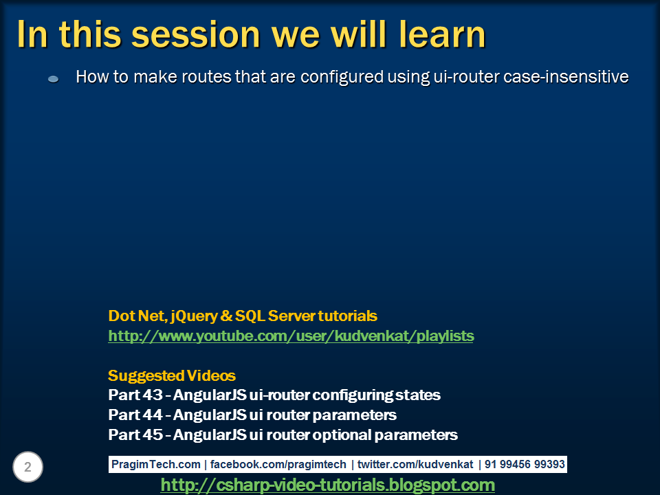 Sql Server Net And C Video Tutorial Case Sensitivity With Angularjs Ui Router