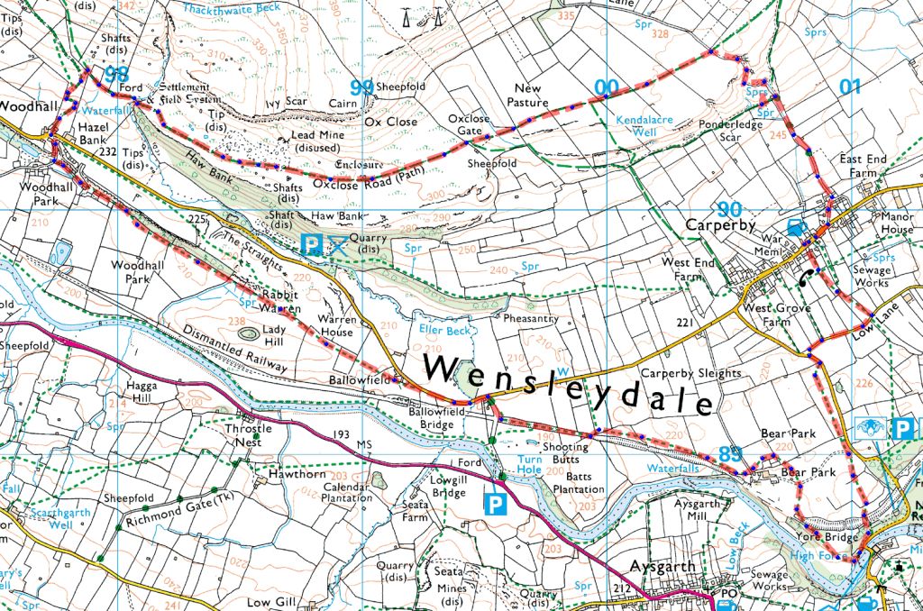 Getting About a Bit - Walking: Wensleydale -Carperby, Woodall and Aysgarth