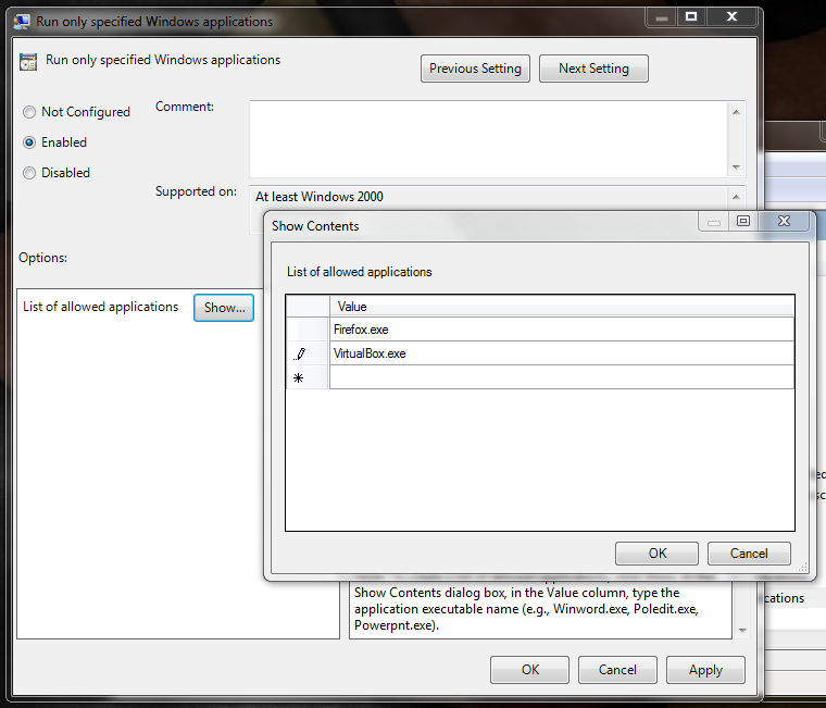 How do I allow Windows 7 users to run only specific applications ...