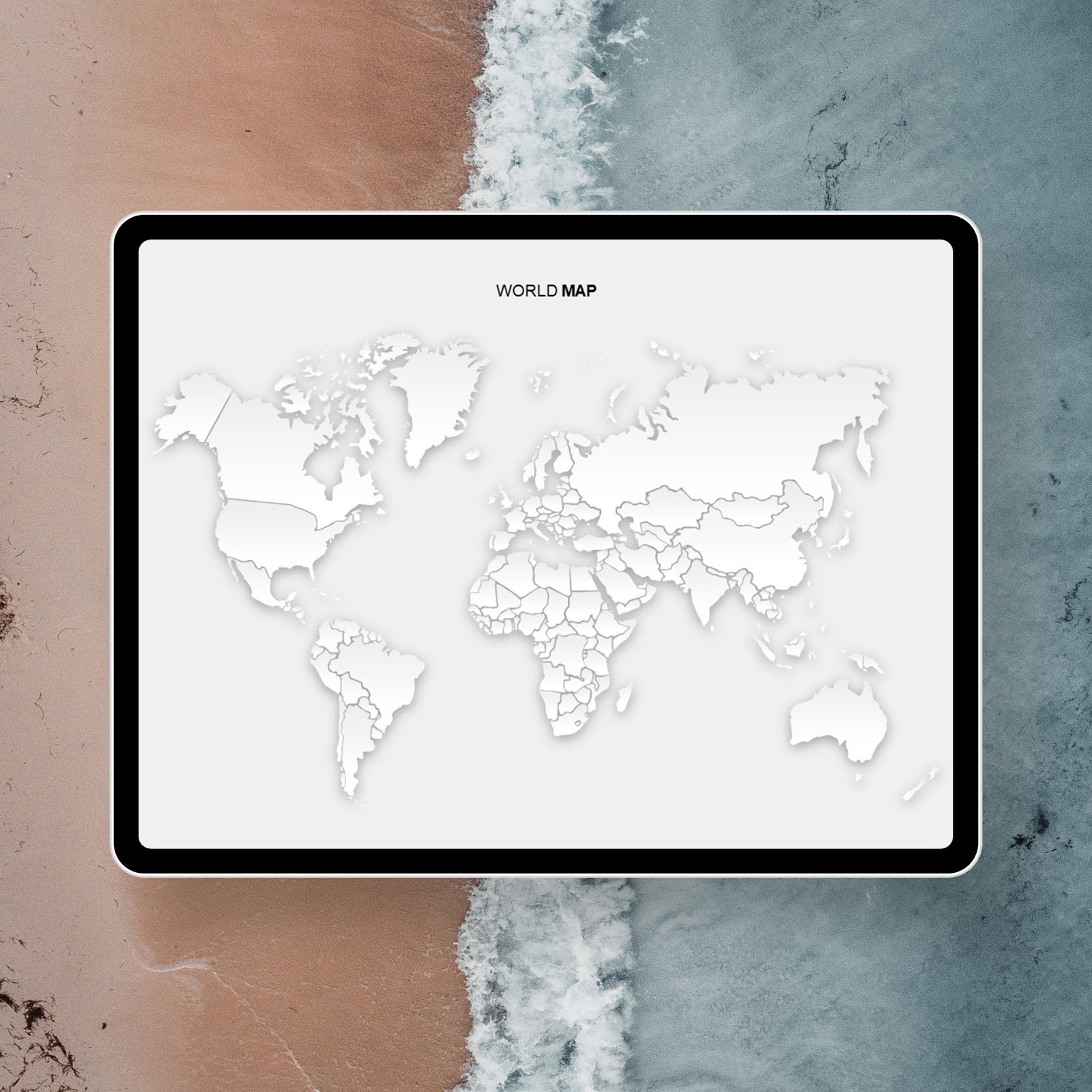 Flat Map of World PowerPoint Templates - PowerPoint Free