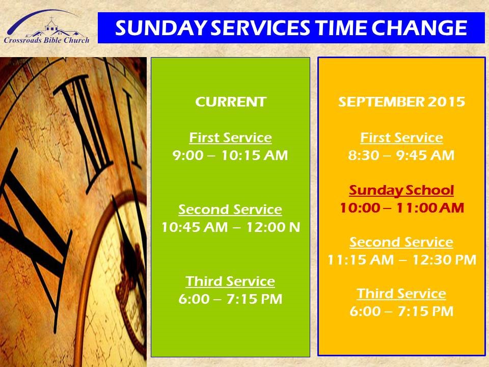 CBC Panama Blog: SUNDAY SERVICES TIME CHANGE - SEPT. 6TH / NUEVO ...