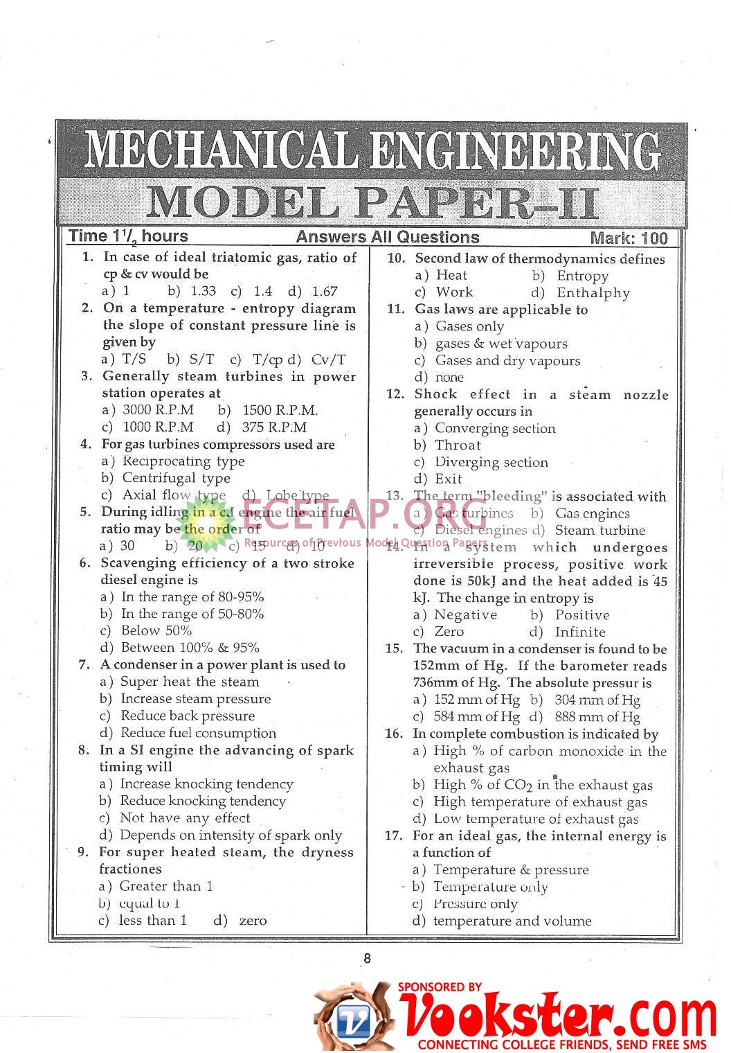 ECETAP - 2016, Previous, Model Papers, Question Papers EEE,ECE,SCE ...