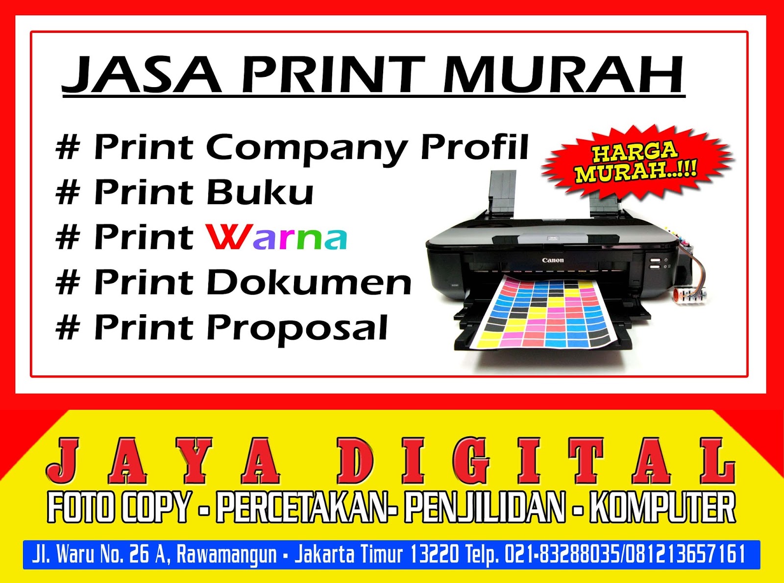 Print Murah di Jakarta ~ Jaya Digital » Jasa Fotocopy & Percetakan Jakarta