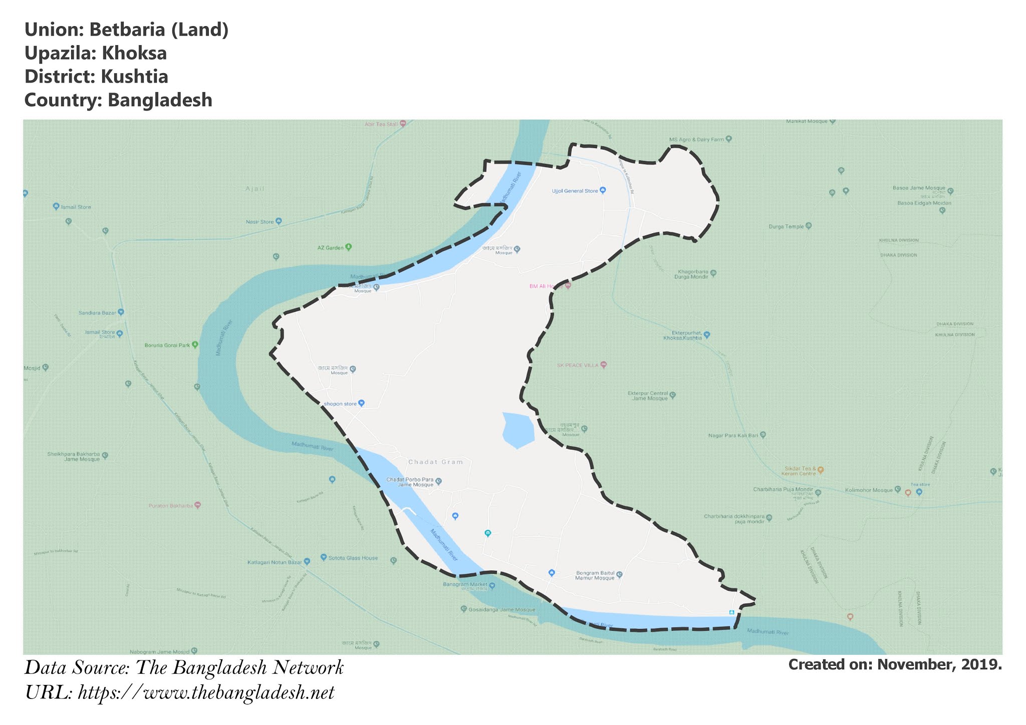 Betbaria Union, Kushtia