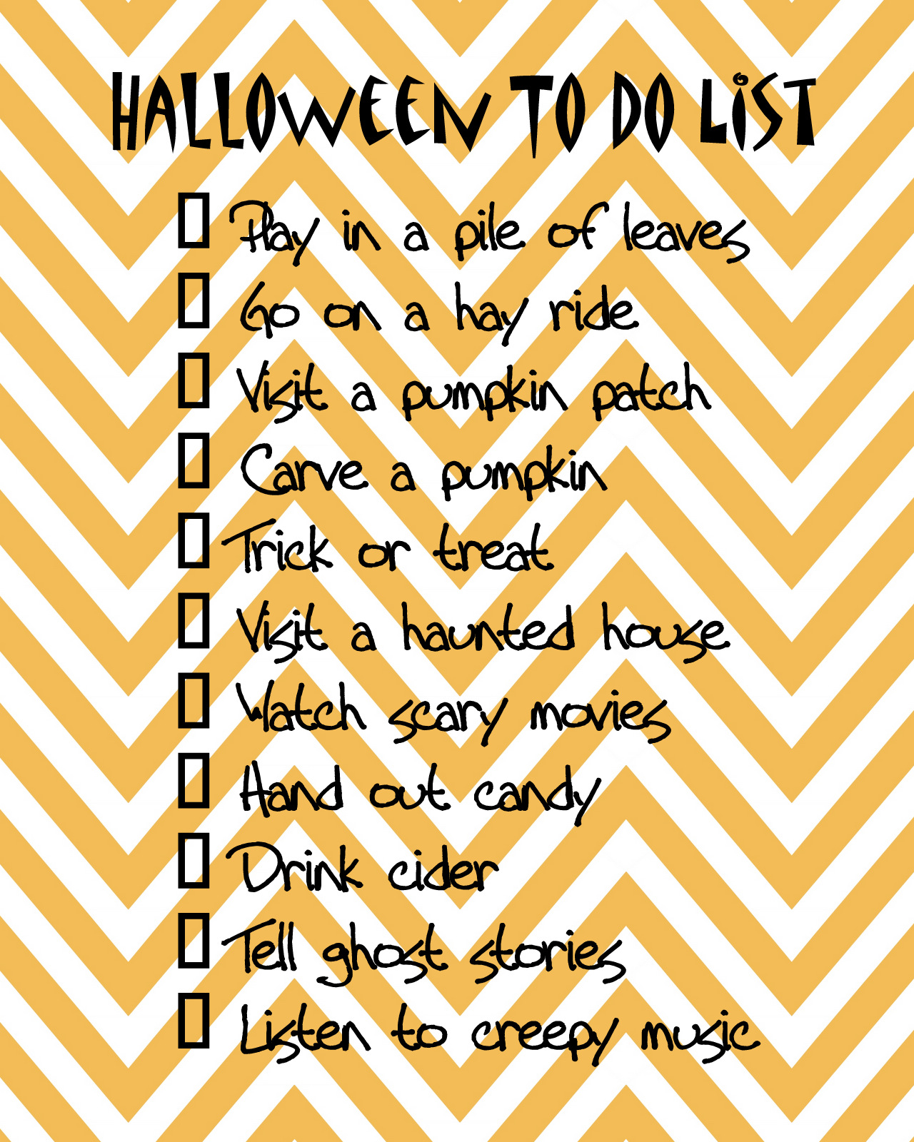 Every Little Breeze Seems to Whisper Louise: Halloween To Do List