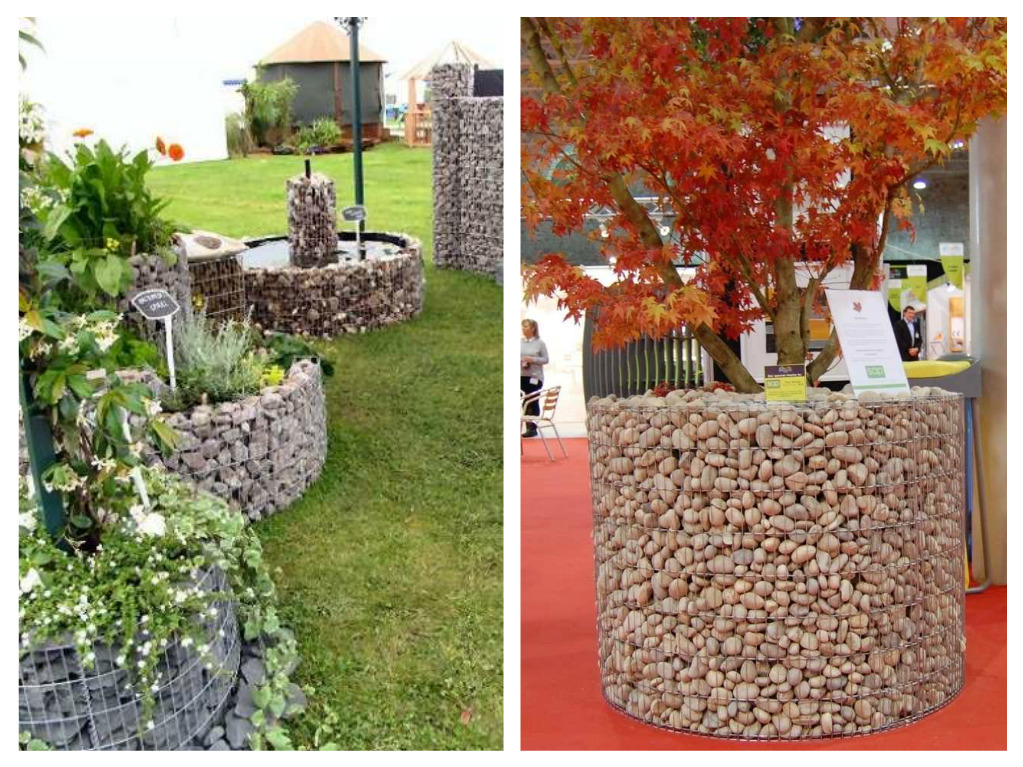 Create a massive elevated and round Gabion garden - 20 creative ideas ...